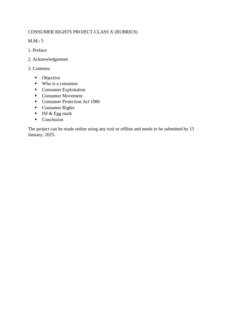 Consumer Rights Project - Class X | PDF