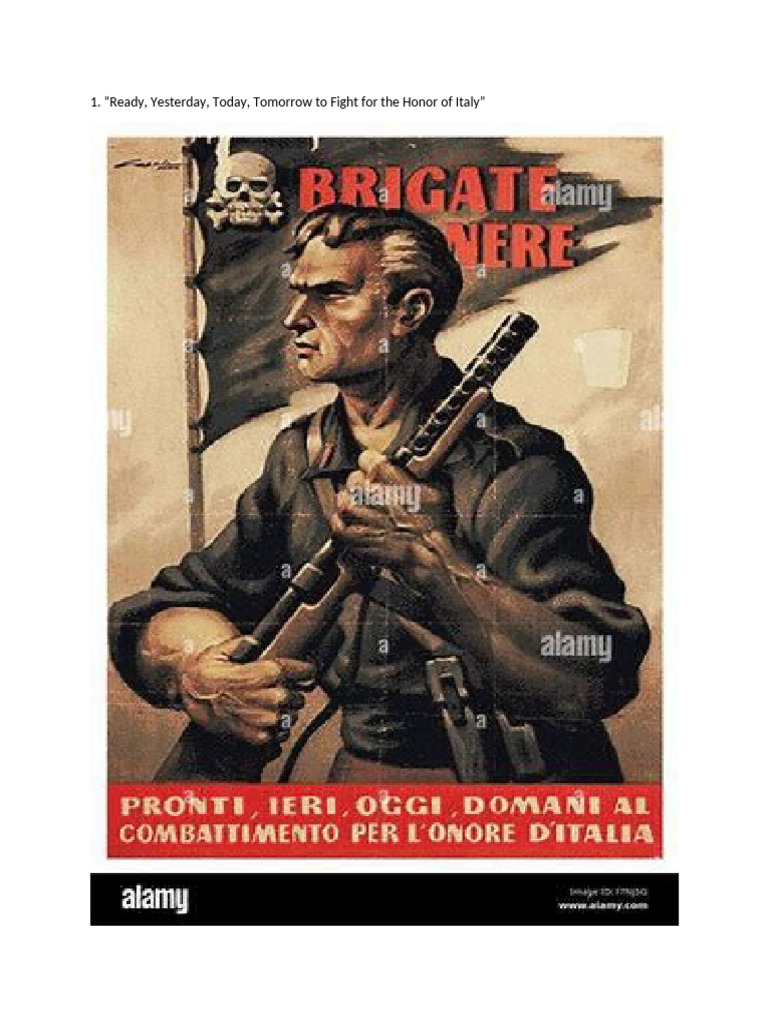 Italy's War: Honor and Unity Themes | PDF