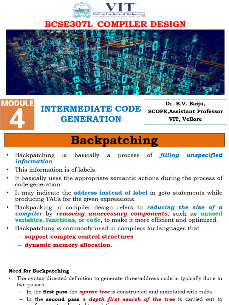 27-Back Patching-18-09-2024 | PDF | Control Flow | Compiler