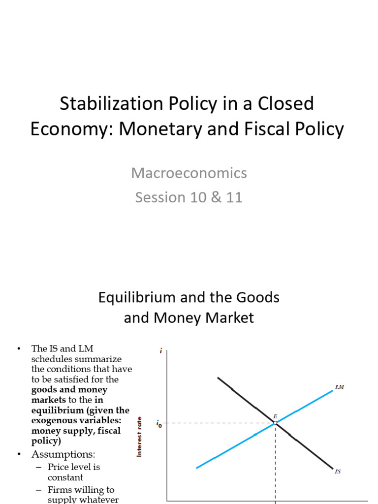 Session 10 & 11 Monetary and Fiscal Policy | PDF | Crowding Out ...