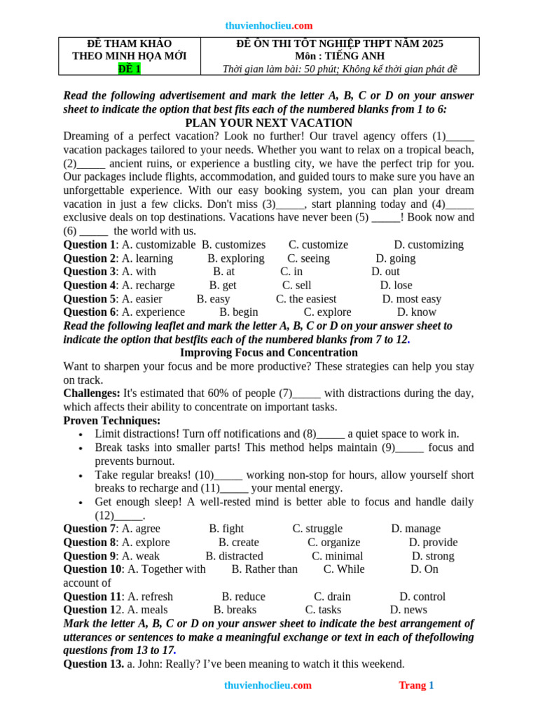 thuvienhoclieu.com-Bo-10-de-on-thi-TN-THPT-2025-Mon-Anh | PDF | Renewable Energy | Energy ...