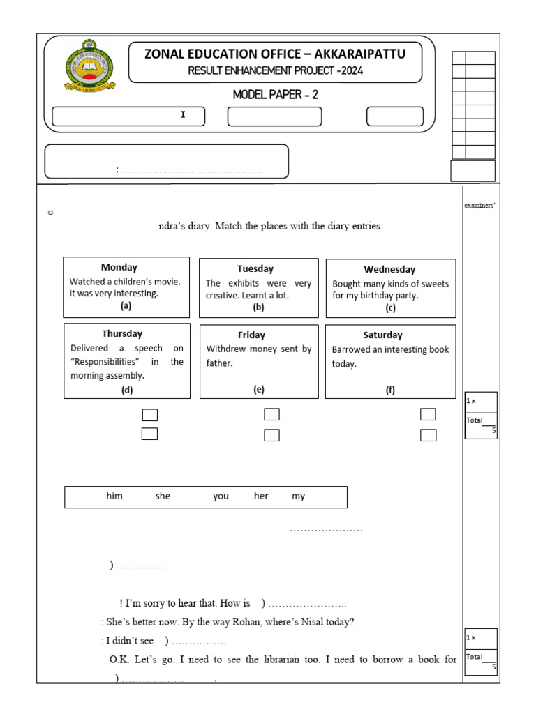 English Model Paper 2-GEMP 2022 | PDF