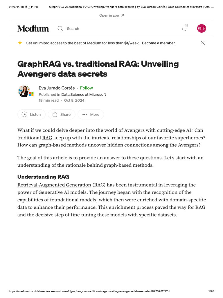 GraphRAG vs. Traditional RAG - Unveiling Avengers Data Secrets - by Eva Jurado Cortés - Data ...