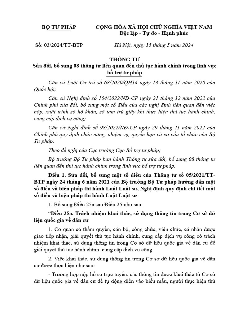 VanBanGoc - Thong Tu So 03 Sua Doi Bo Sung | PDF