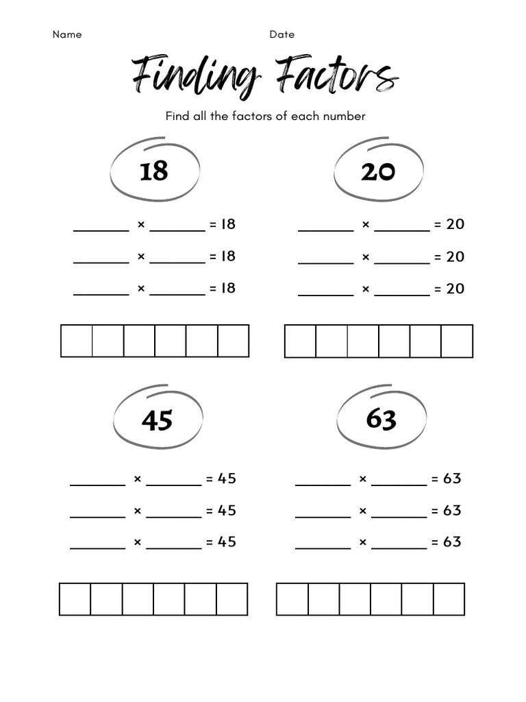 Factor and Multiple | PDF