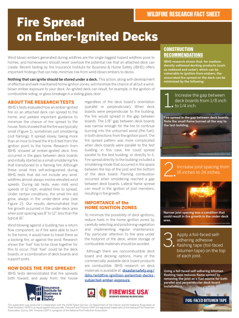 Fire Spread - Firewise Fact Sheets | PDF | Fires | Combustion