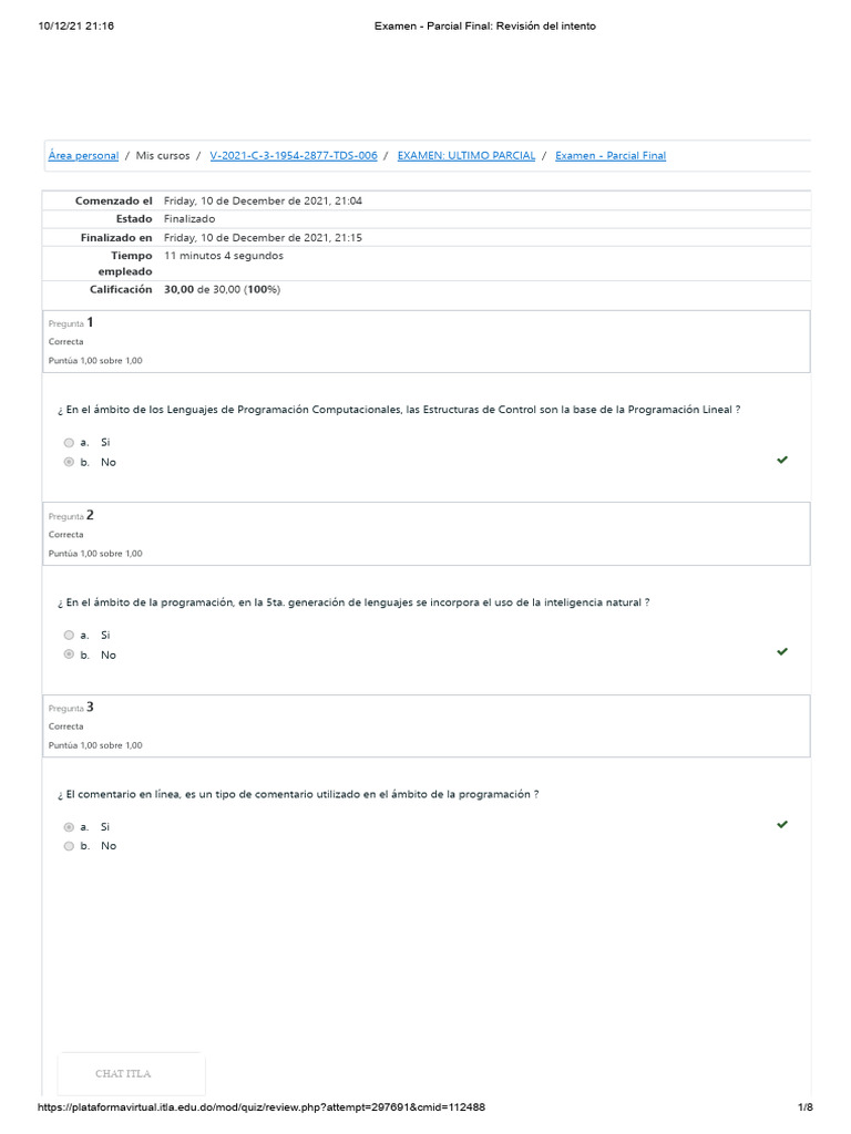Examen Final de Programación: Resultados | PDF | Programación de ...