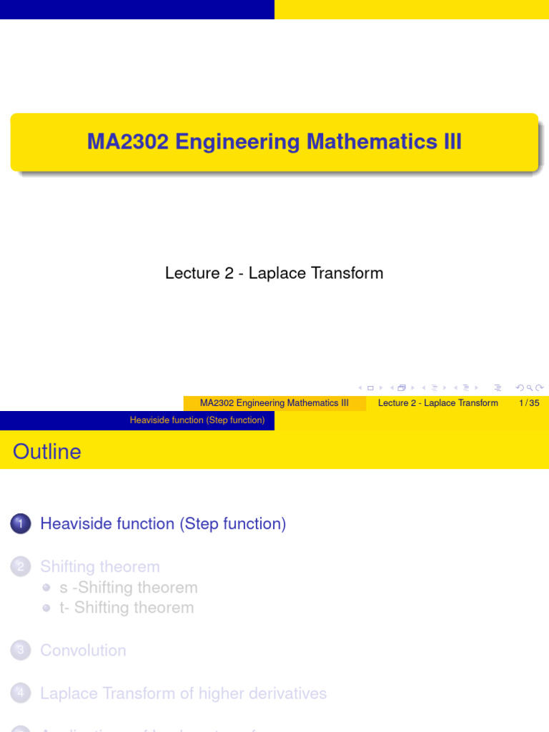 03 Laplace Transformation - Lecture Note 2 | PDF | Laplace Transform | Convolution
