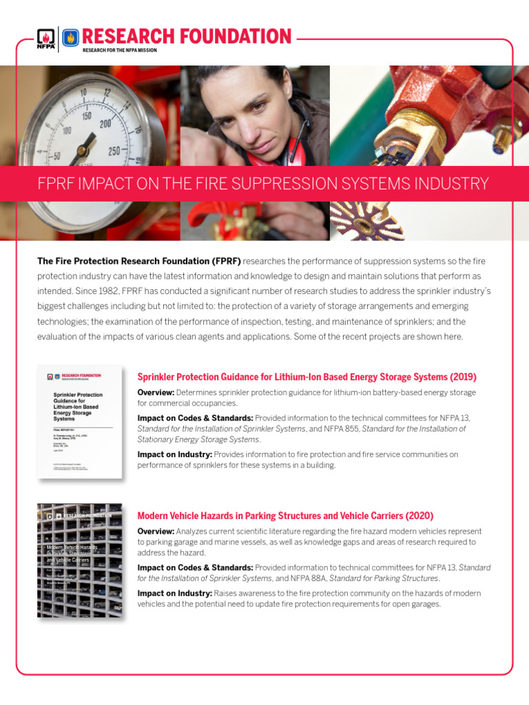 Research Foundation Fact Sheet Fire Suppression | PDF | Fire Sprinkler System | Safety