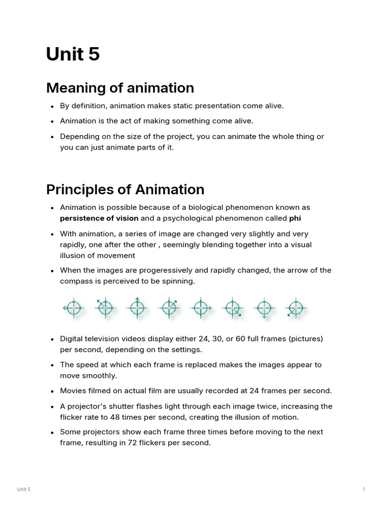 Animations_Unit_5 | PDF | Computer Animation | Film Frame