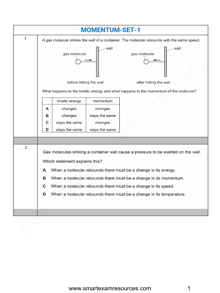 1.6.1 Momentum Set 1 QP | PDF