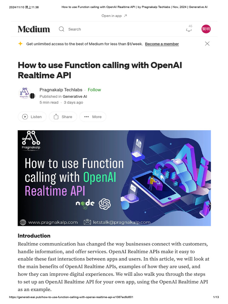 How to use Function calling with OpenAI Realtime API _ by Pragnakalp ...