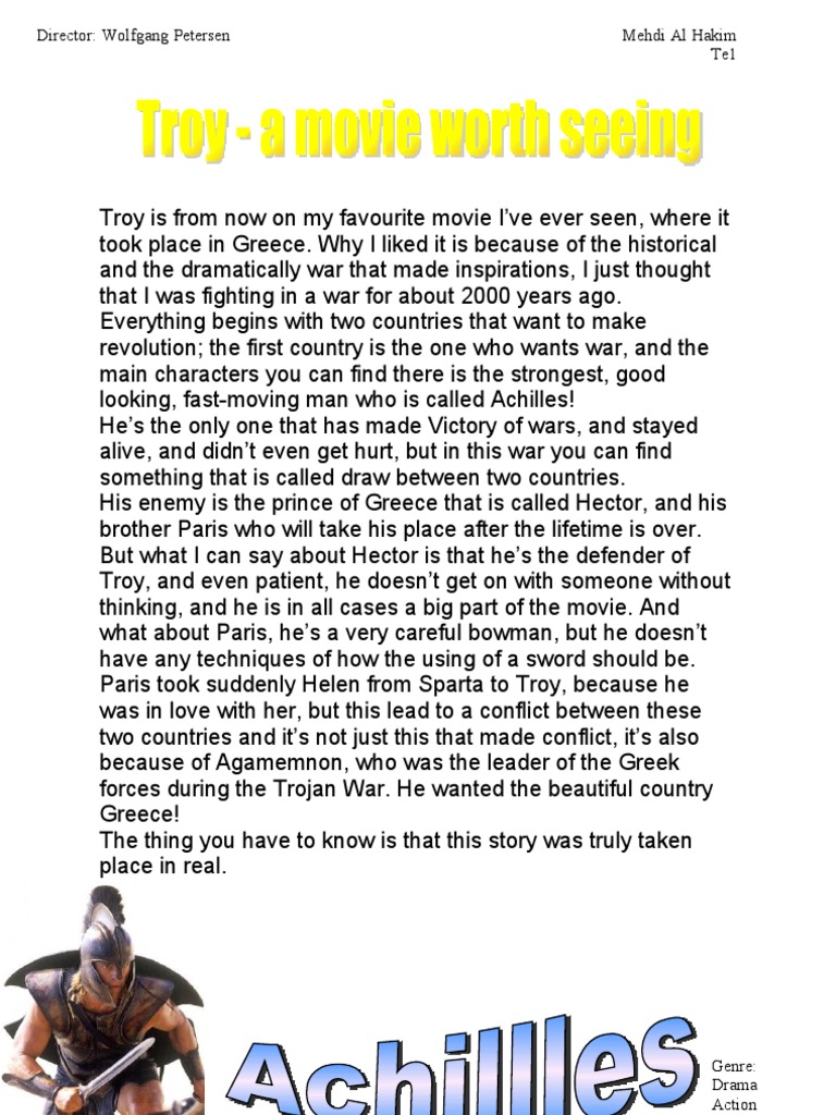 Troy - Review - Summary | PDF | History