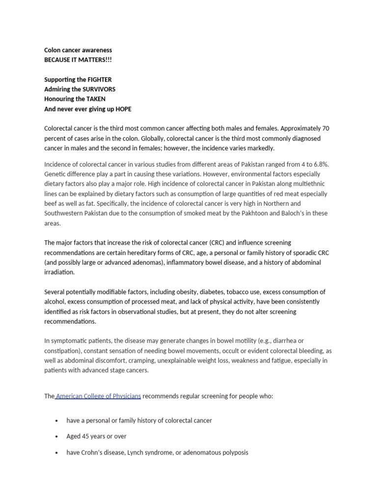 CRC article (1) | PDF | Colorectal Cancer | Cancer