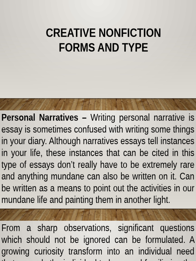 Quarter 2 Creative Nonfiction | PDF | Blog | Essays