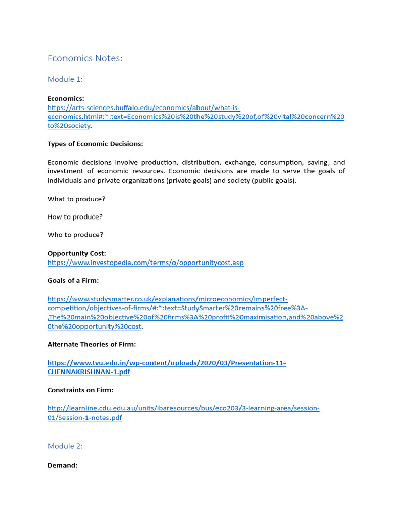 Comprehensive Economics Study Guide | PDF | Economics | Economies