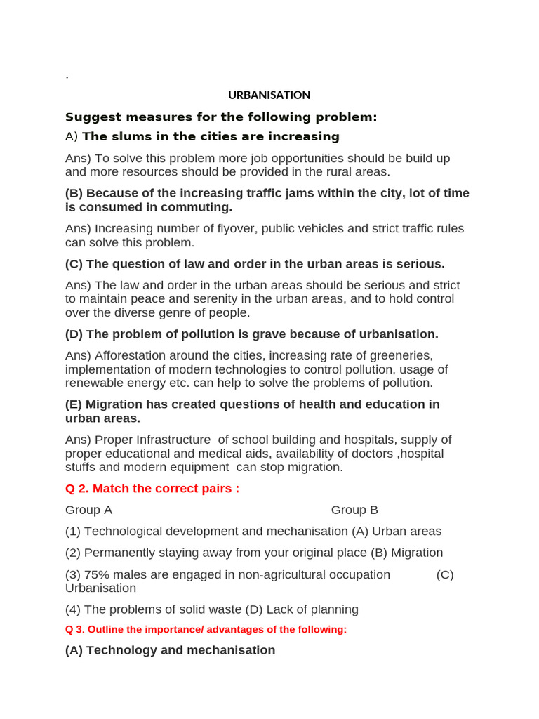 URBANISATION | PDF | Urbanization | Slum