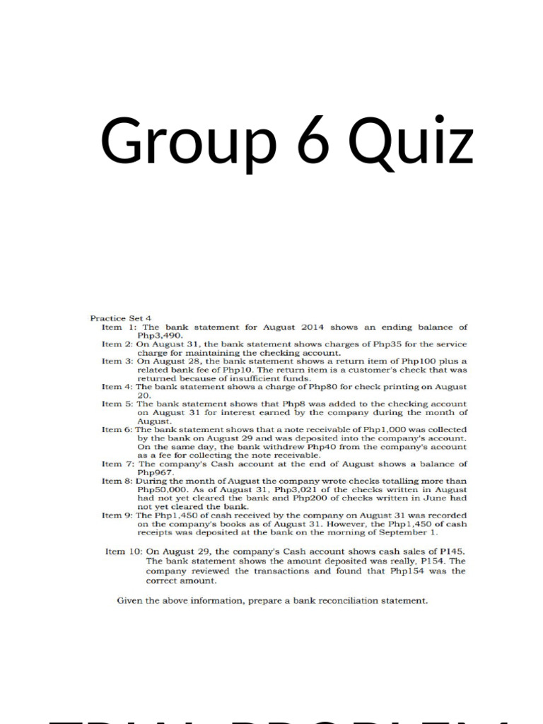 group 6 quiz | PDF