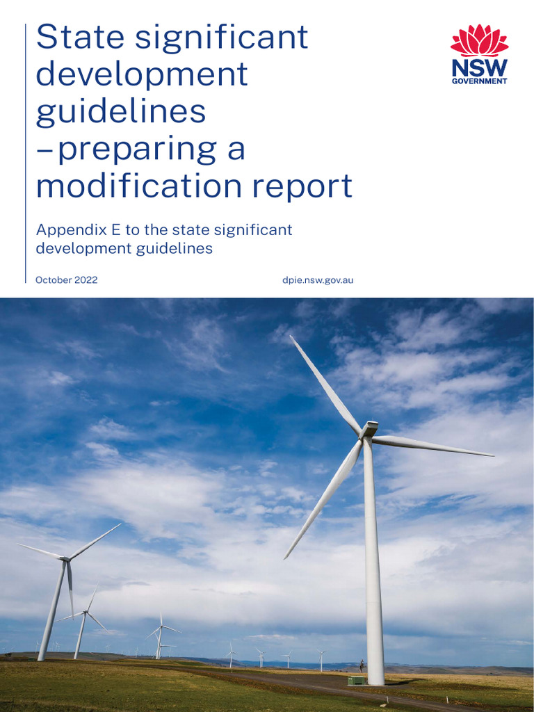 SSD Guidelines Preparing A Modification Report | PDF | Environmental ...