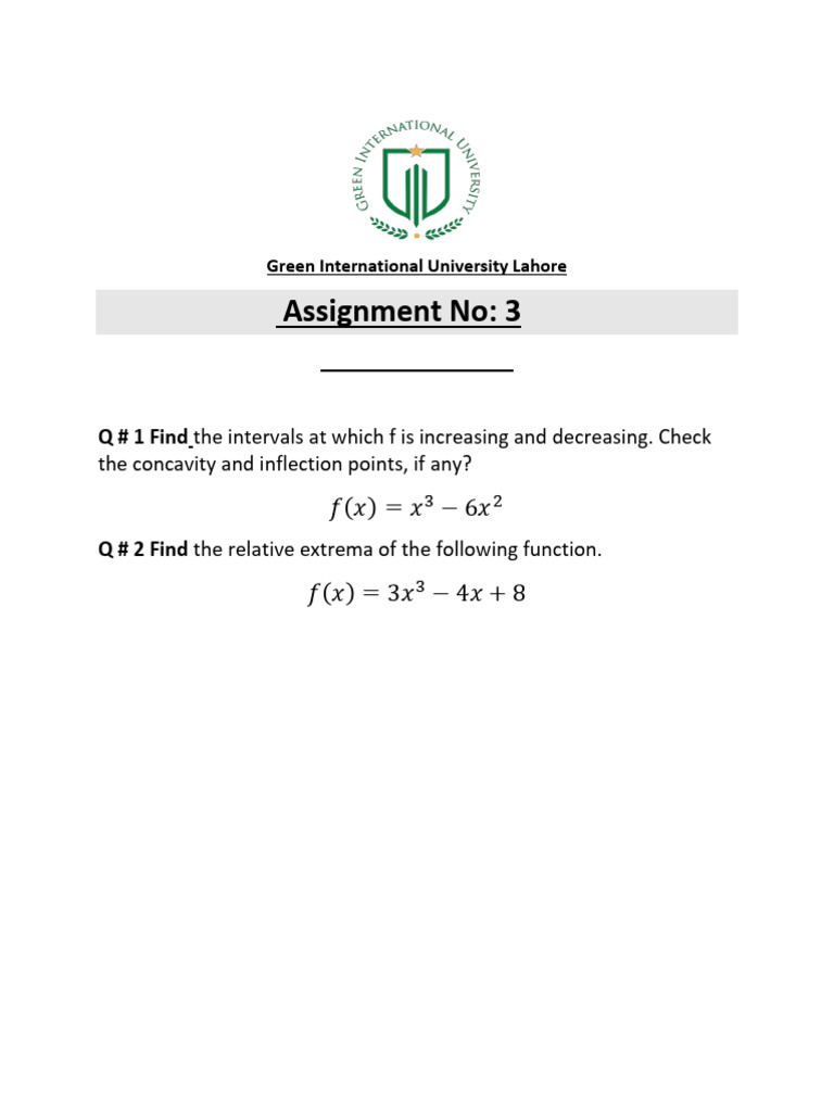Calculus A3 Green | PDF