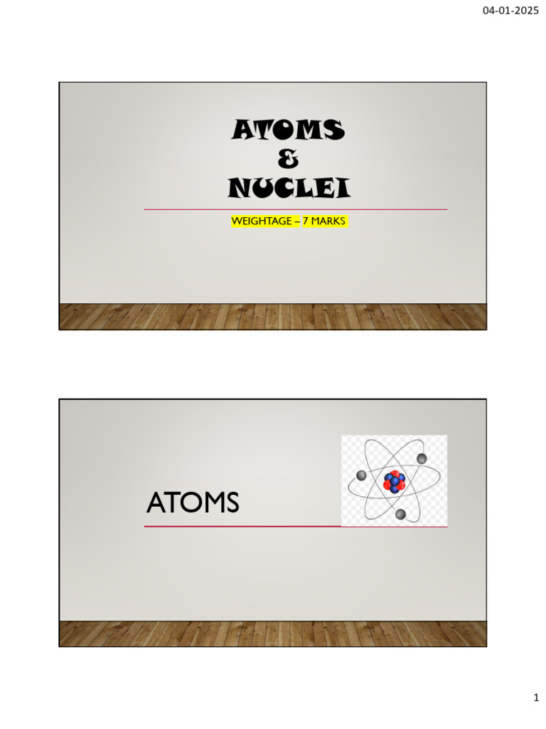 ATOM-1 | PDF | Electronvolt | Atoms