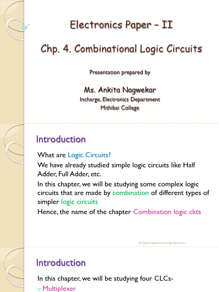 SYJC_Combinational Logic Ckt | PDF | Binary Coded Decimal | Logic Gate