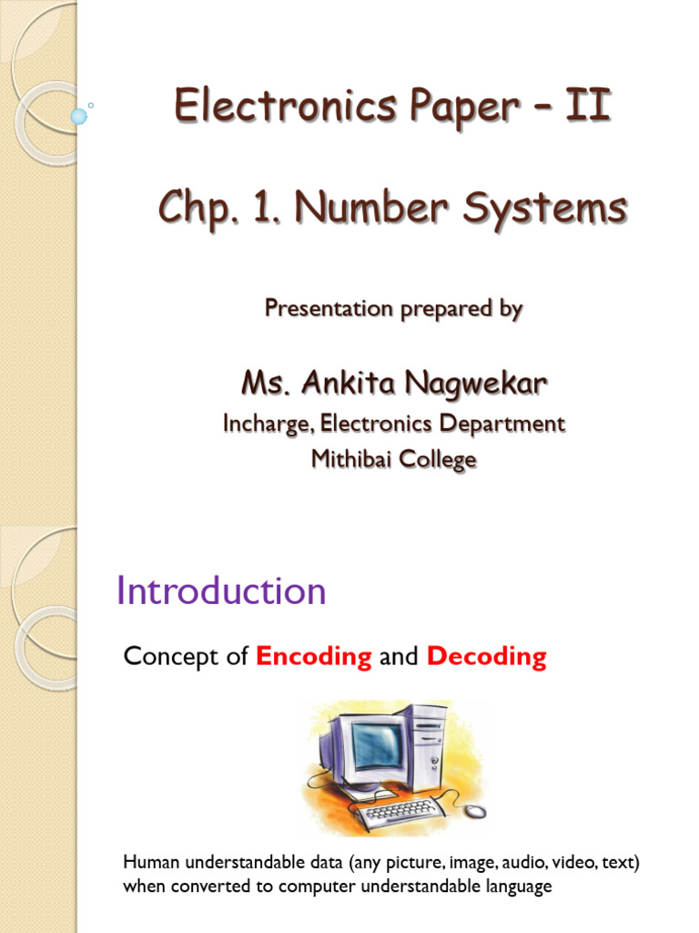 SYJC_Number Systems Ppt-converted | PDF | Binary Coded Decimal | Decimal