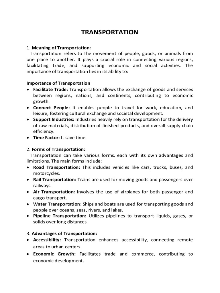Transportation Export and Import | PDF | Transport | Economies