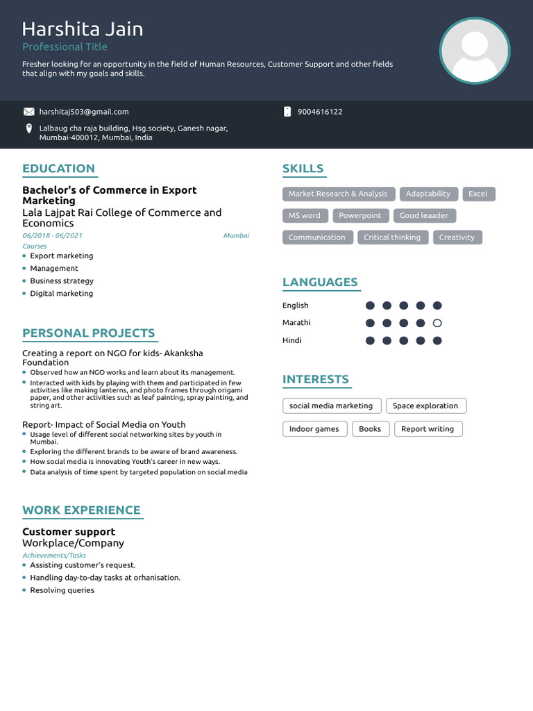 Harshita's Resume | PDF