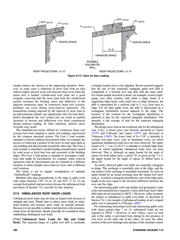 Unbalanced Roof Snow Loads | PDF