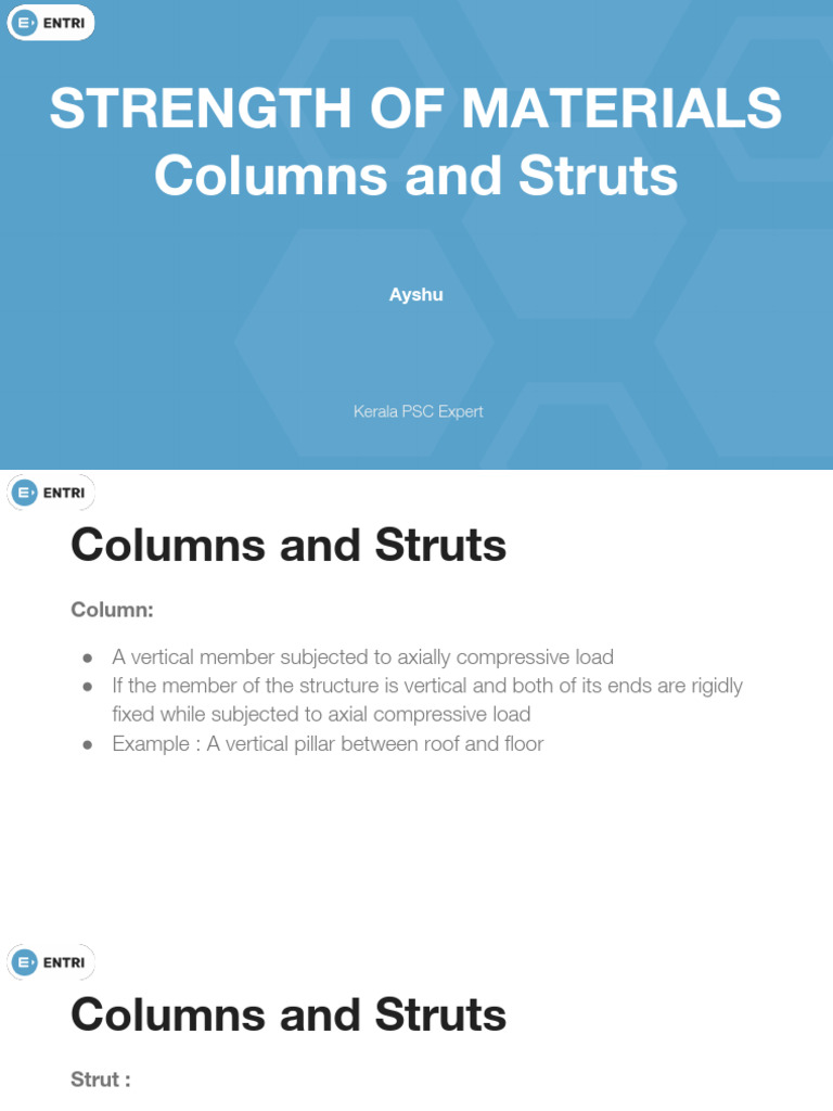 Cylinder and Columns | PDF | Buckling | Column