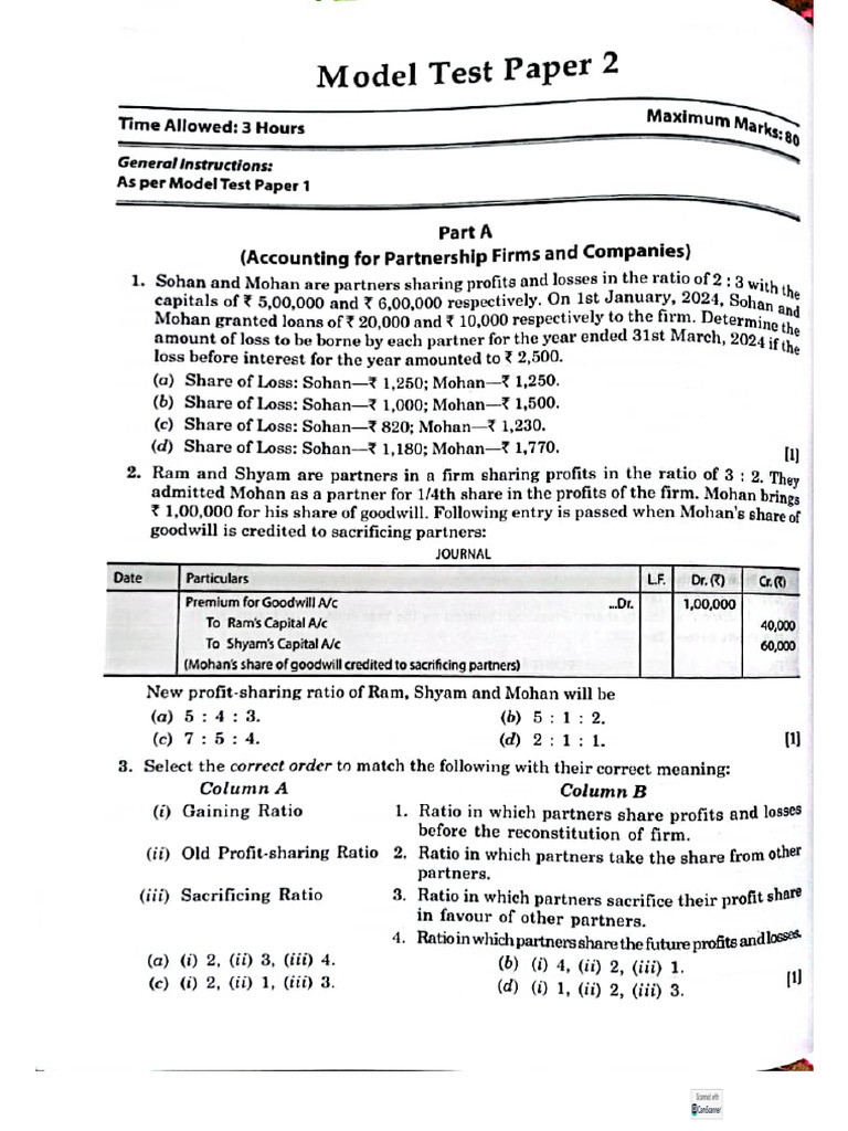 Model Paper 2 | PDF