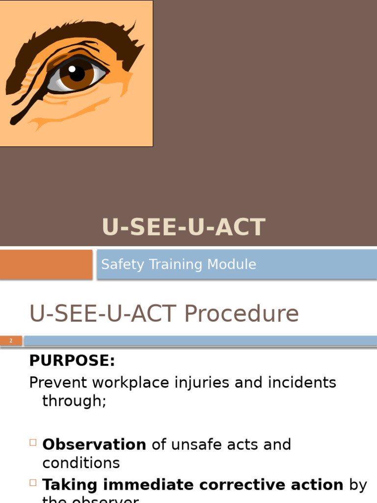 U-See-U-Act Safety Training Guide | PDF | Safety | Workplace