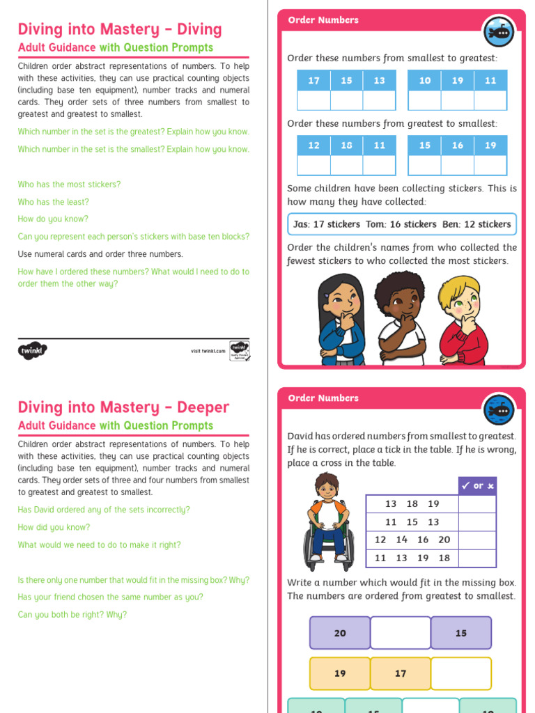 Activity Cards Order Numbers | PDF