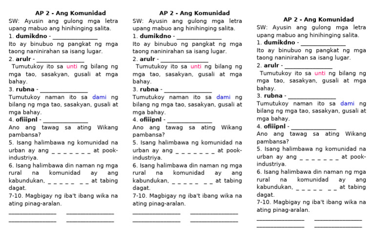 AP2-Ang Komunidad | PDF