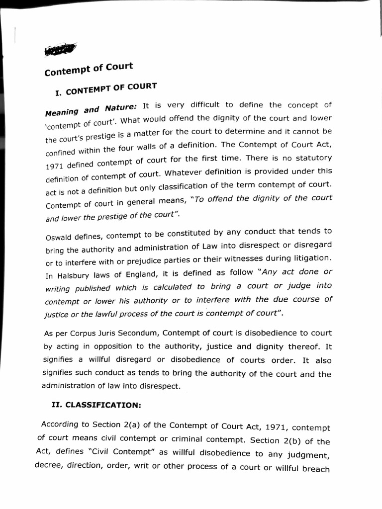 Understanding Contempt of Court | PDF | Contempt Of Court | Crimes