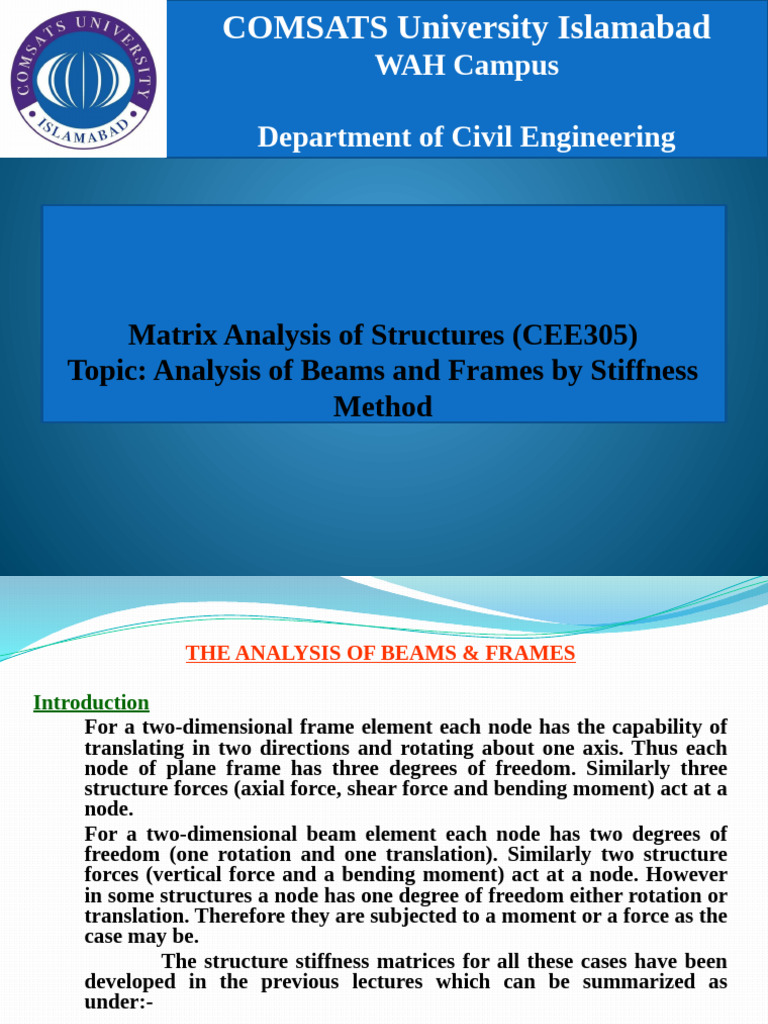 Beam and Frame Stiffness Analysis Guide | PDF | Bending | Beam (Structure)