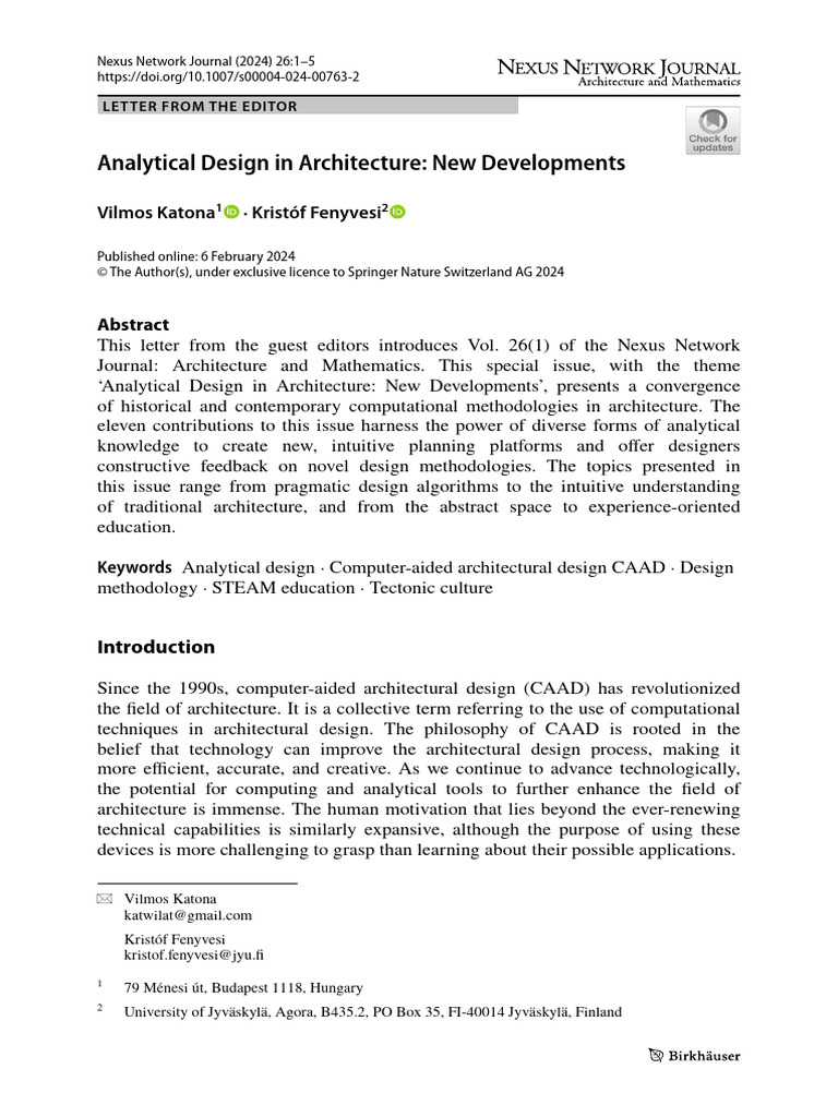 Analytical Design in Architecture | PDF | Pattern | Methodology