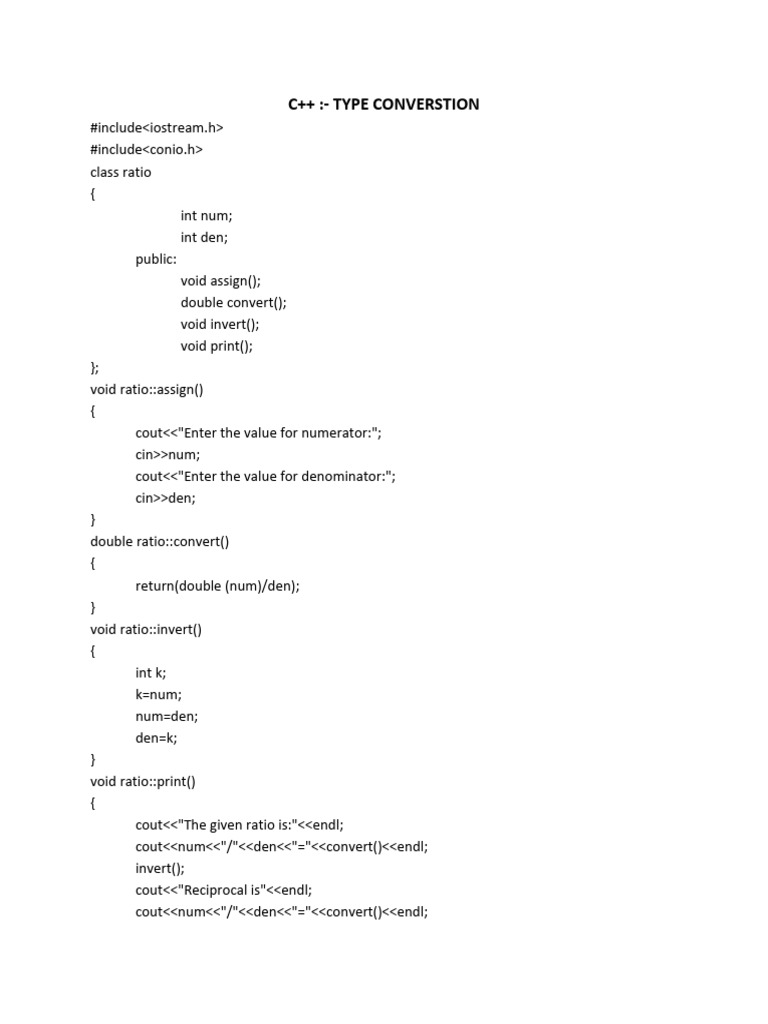 Type Converstion | PDF