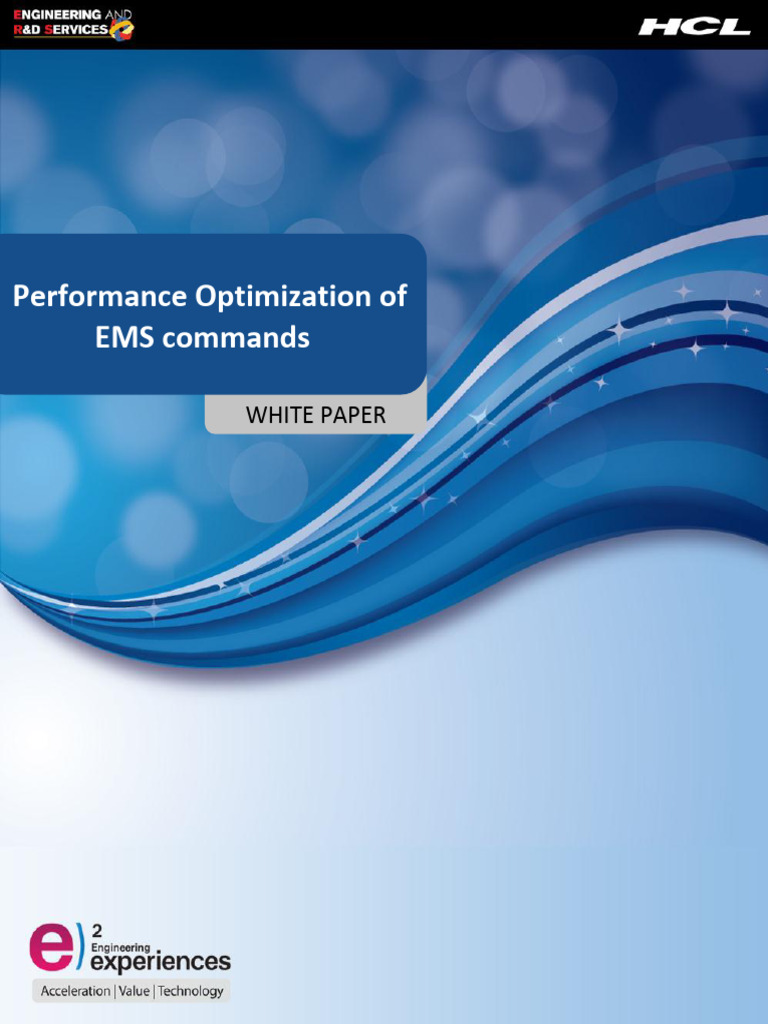Performance Optimization of Ems Commands Naveen Jain - V2.0 | PDF ...