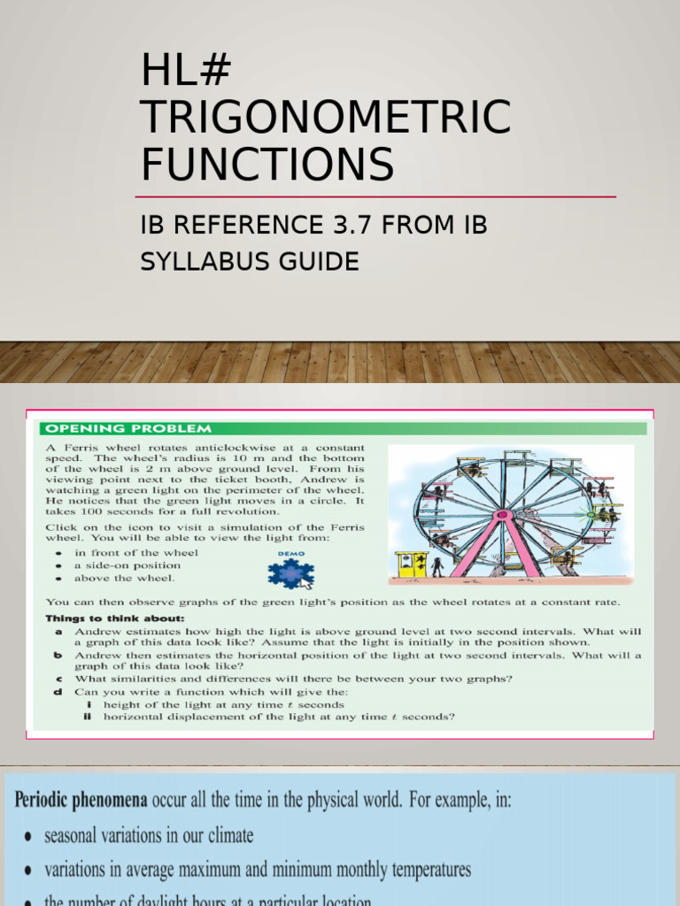 HL Trigonometry Function | PDF