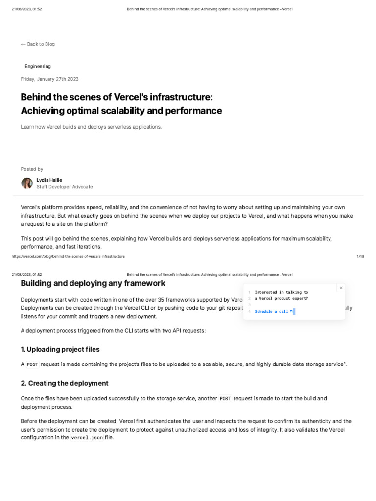 Behind the scenes of Vercel's infrastructure_ Achieving optimal scalability and performance ...