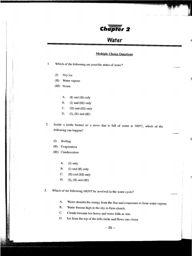 Ch2 Water Questions | PDF