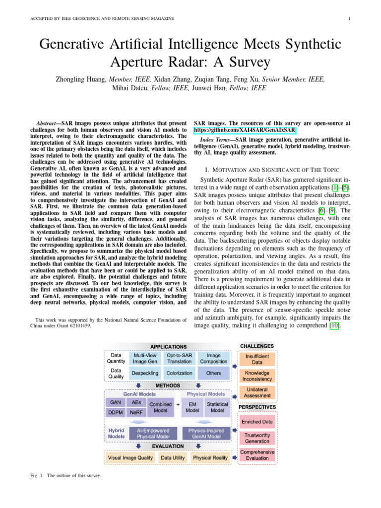 Generative Artificial Intelligence Meets Synthetic Aperture Radar A Survey | PDF | Computer ...