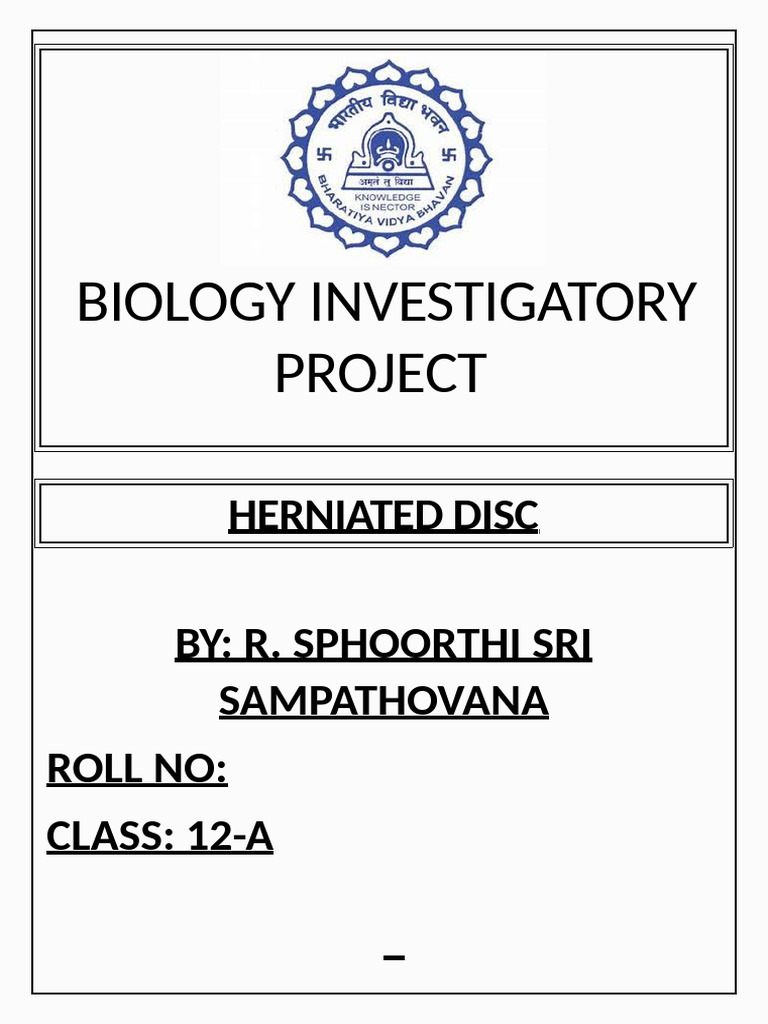 Biology Investigatory Project | PDF | Medicine | Diseases And Disorders