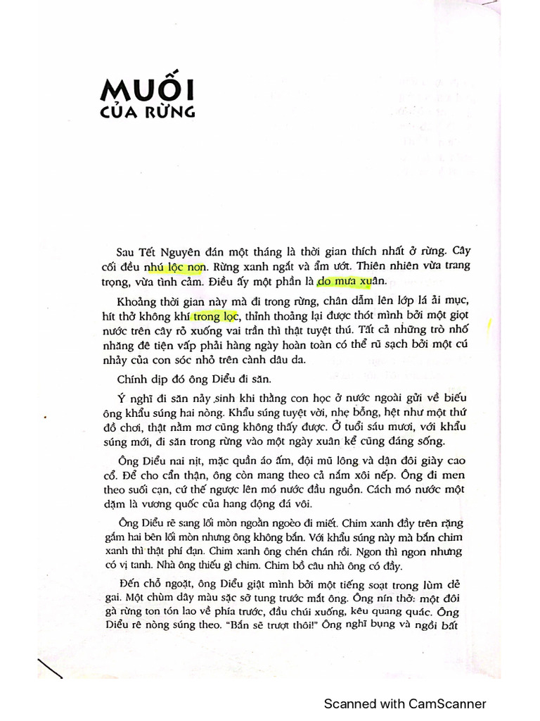 Truyện ngắn MUỐI CỦA RỪNG Nguyễn Huy T | PDF