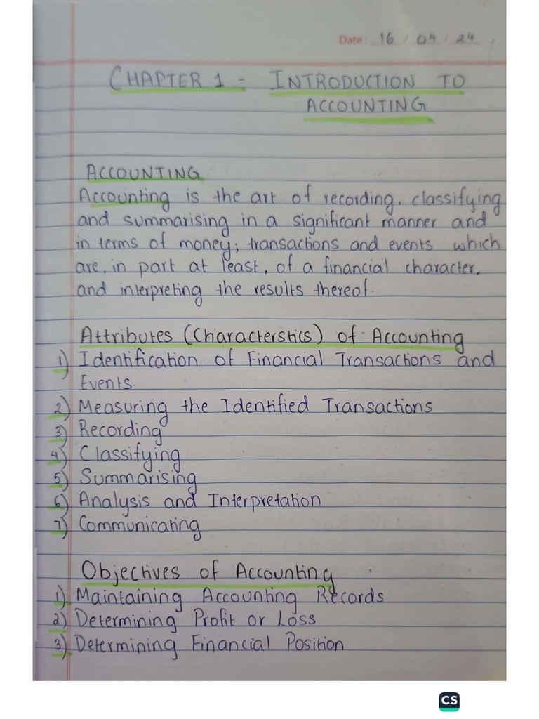 Accounting Notes | PDF