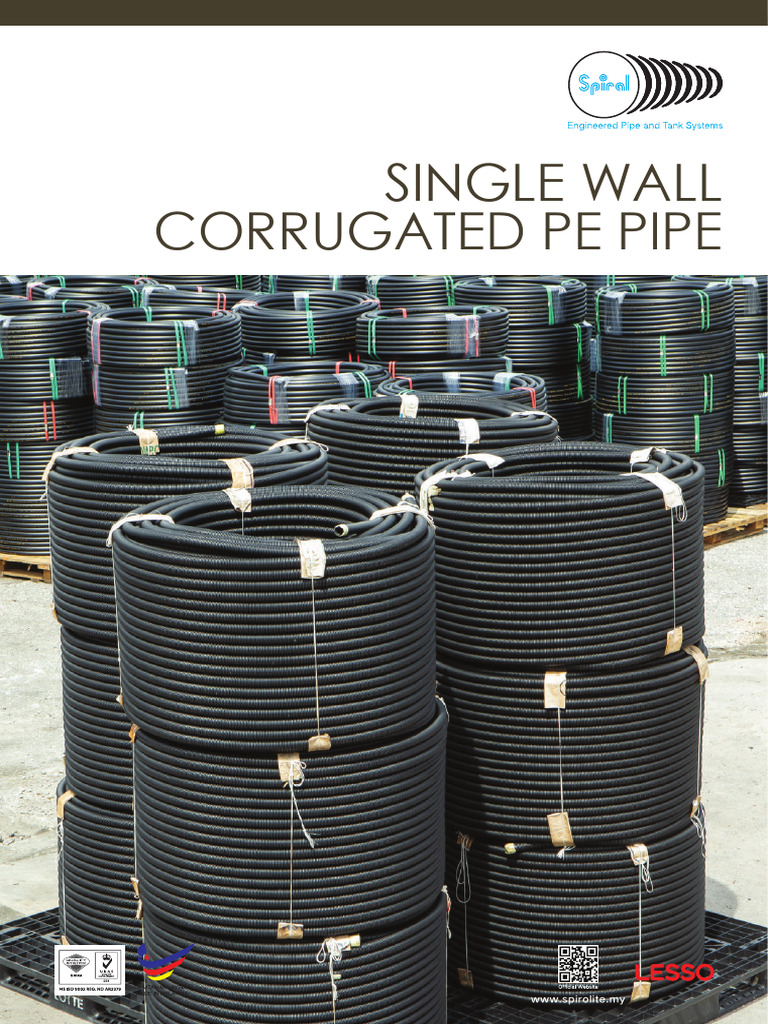 Lesso Single Wall Corrugated Pe Pipe | PDF | Pipe (Fluid Conveyance ...