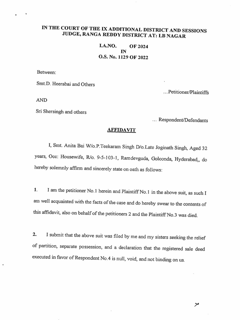 Sec-5 Limitation Act Petition at Heerabai - 0001 | PDF