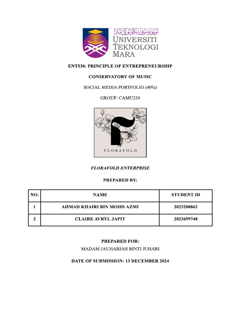 Social Media Portfolio (Finalised) | PDF